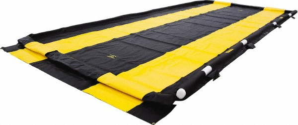 Justrite® - Low Wall Collapsible Berm: 1,800 gal Capacity, 54' Long, 14 ...