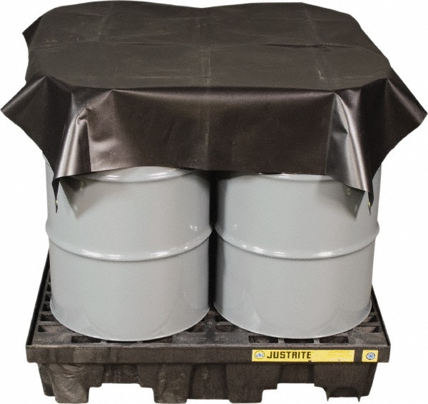 Justrite® - Tarp/Dust Cover: Black, Vinyl, 12' Long x 10' Wide | MSC Direct