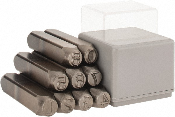 C.H. Hanson - Heavy-Duty Stamp Set: 3/8" Character, 9 pc | MSC Direct