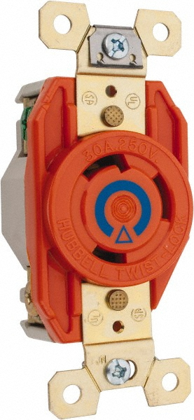 Hubbell Wiring Device-Kellems - Straight Blade Single Receptacle: NEMA ...