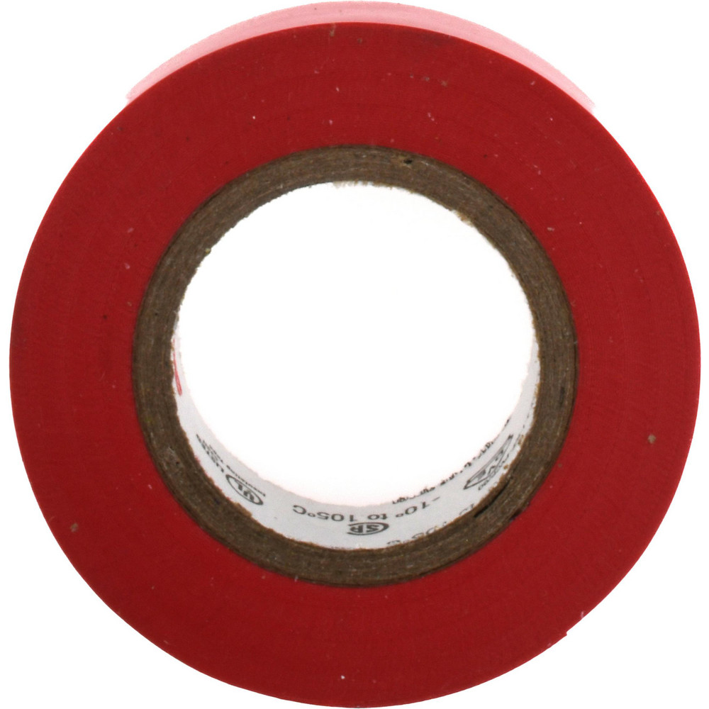 3M - Electrical Tape: 1/2" Wide, 20' Long, 7 mil Thick, Red | MSC Direct