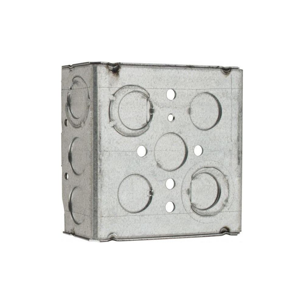 Thomas & Betts - Electrical Outlet Box: Steel, Square, 4" OAH, 4" OAW ...
