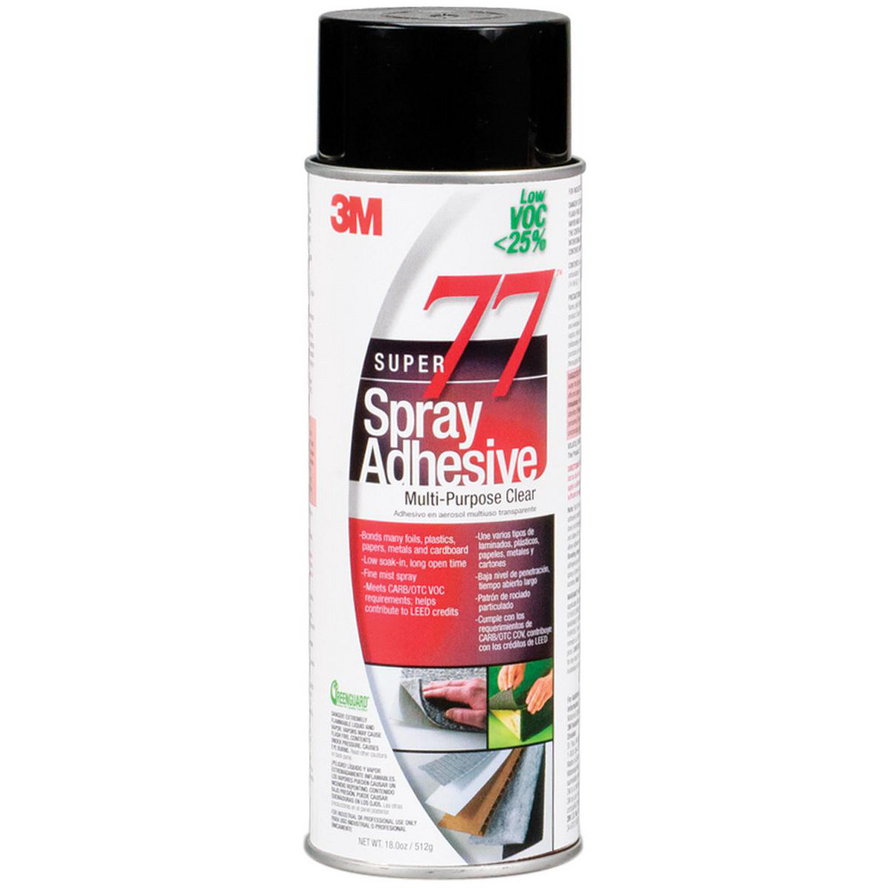 3M - Spray Adhesive: 18 oz Aerosol Can, Clear | MSC Direct