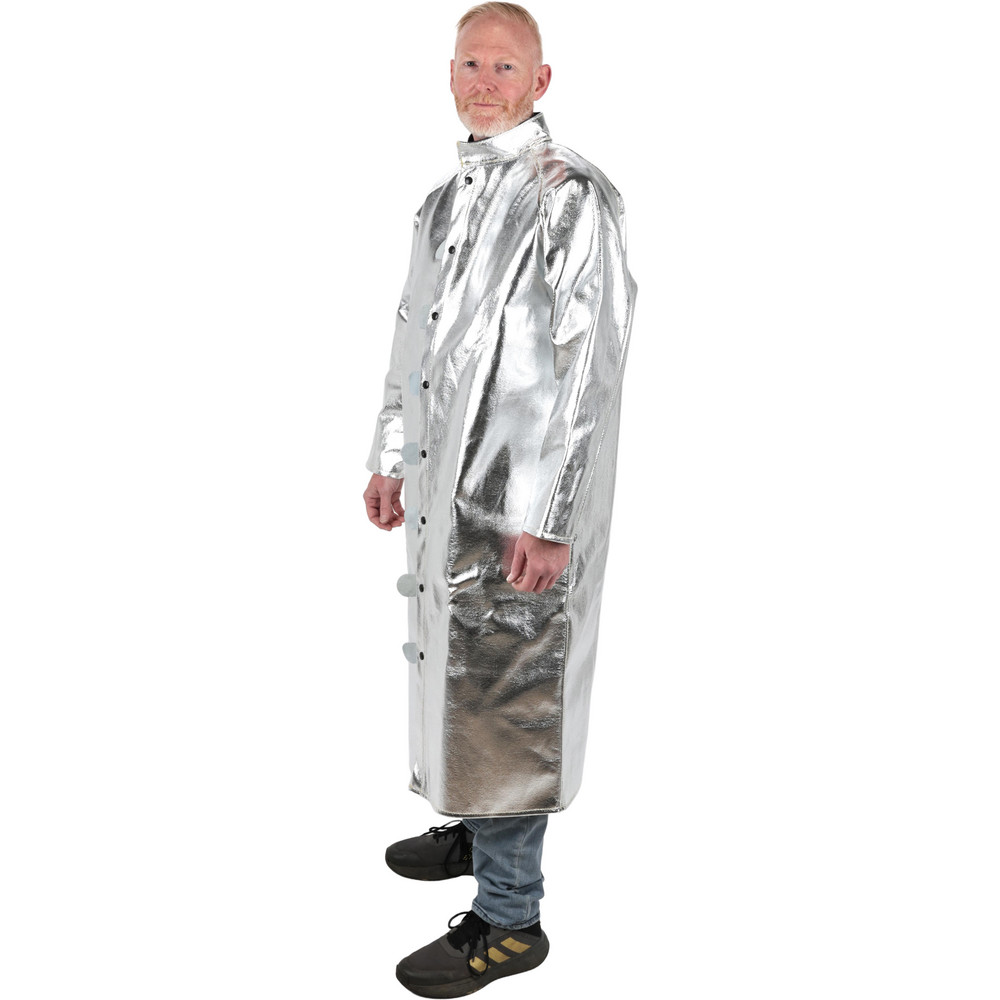 PRO-SAFE - Coat: Large, 44 to 46" Chest, Aluminized Kevlar, Snaps ...