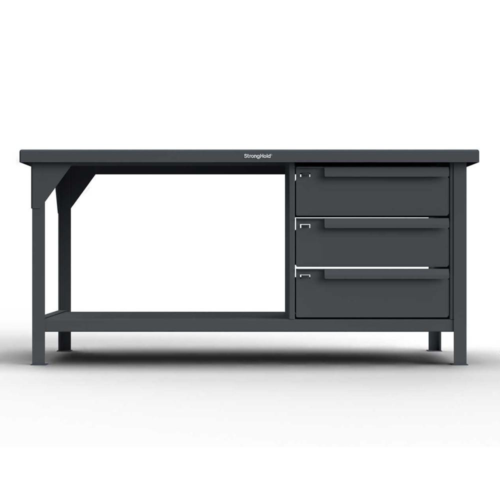 Strong Hold - Work Table: 60" Wide, 36" Deep, 34" High, 7 Gauge Steel ...