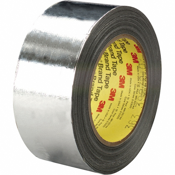 3M - Silver Aluminum Foil Tape: 36 yd Long, 1-1/2" Wide, 7.3 mil Thick ...