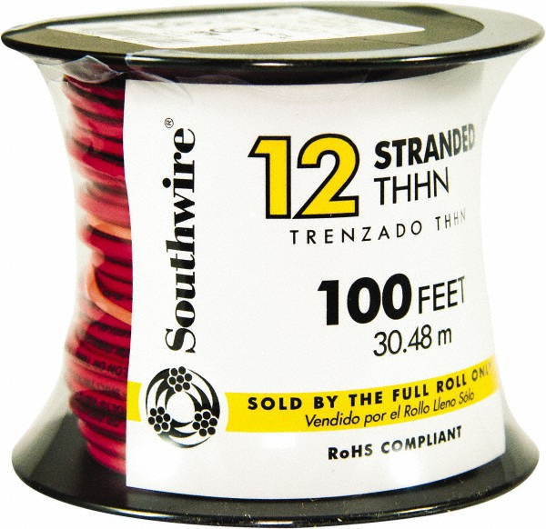 Southwire - THHN/THWN, 12 AWG, 20 Amp, 100' Long, Stranded Core, 19 ...