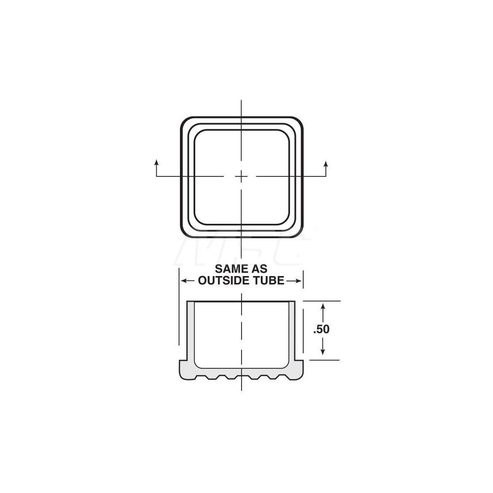 Caplugs - 200 Qty 1 Pack Square Finishing Plug for 14 Gauge Panels, for ...