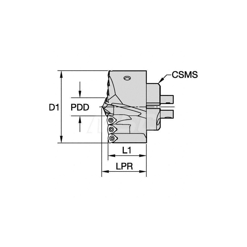 Kennametal - Series KSEM Plus, Head Connection FDS90, 101.6mm Max Dia ...