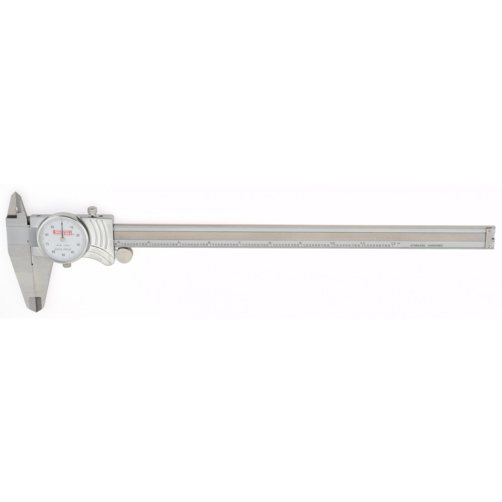 SPI - Dial Caliper: 12", 0.001000" Graduation, 0.1" per Revolution, 0. ...
