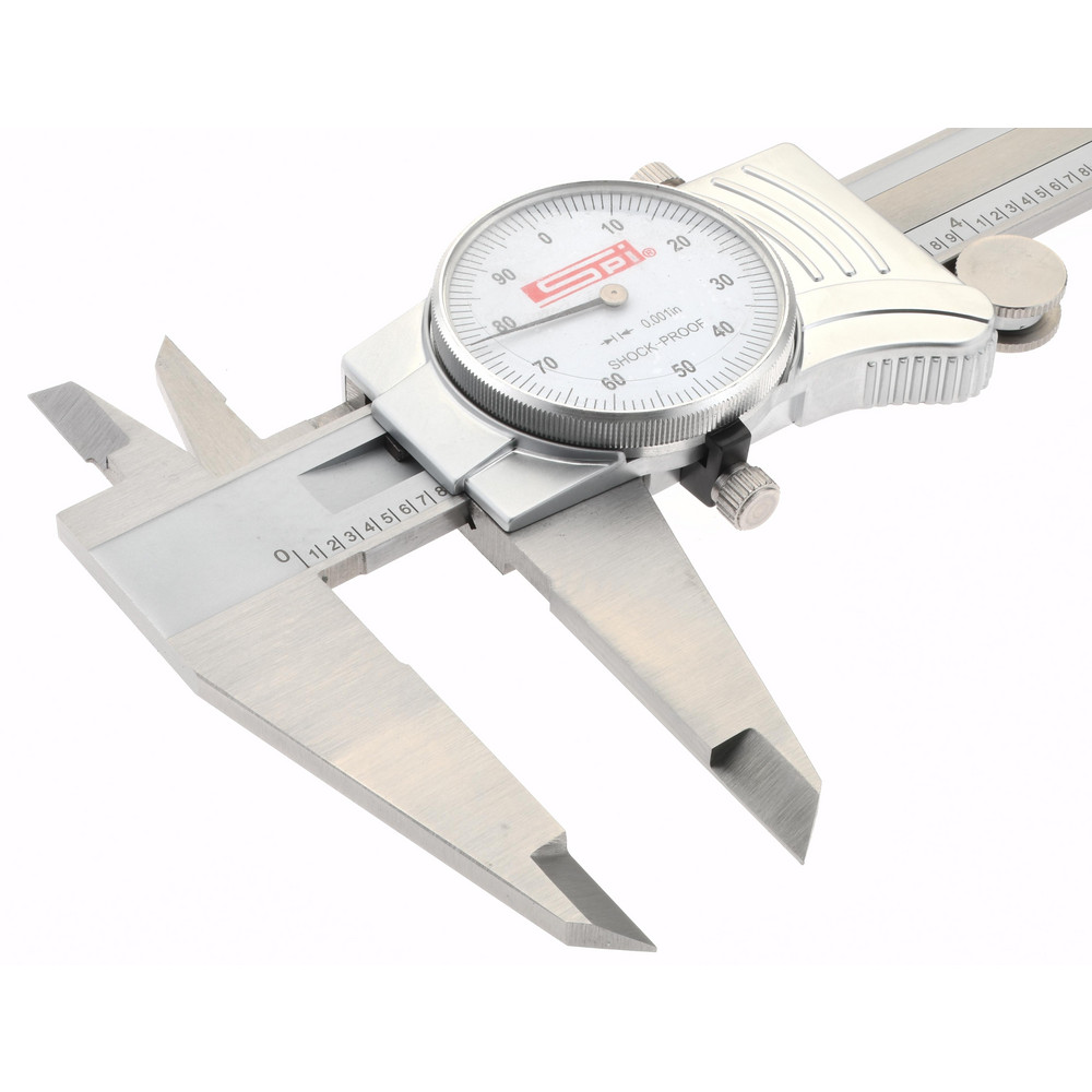SPI - Dial Caliper: 12", 0.001000" Graduation, 0.1" per Revolution, 0. ...