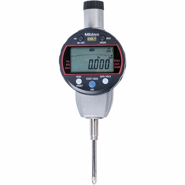 Mitutoyo - LCD Electronic Drop Indicator: 1" Max, Flat Back | MSC Direct
