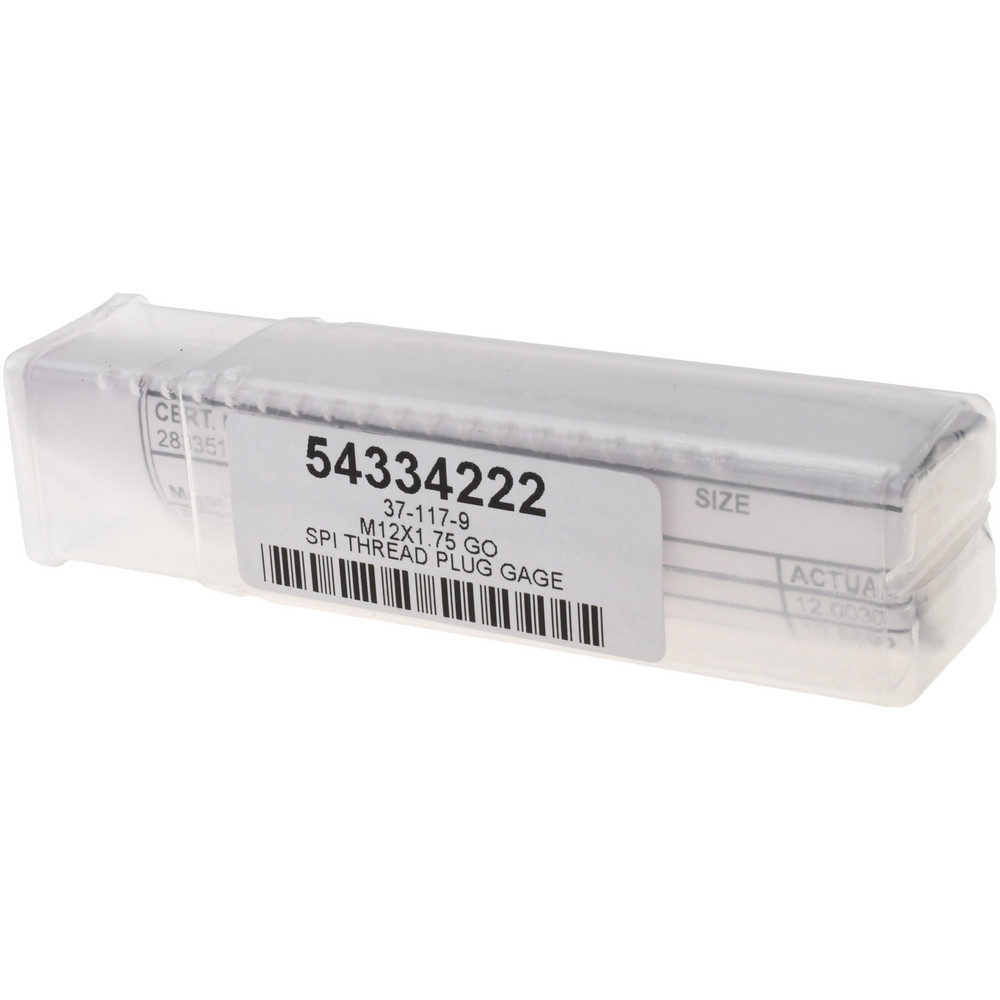 SPI - Plug Thread Gage: M12x1.75 Thread, 6H Class, Single End, Go | MSC ...