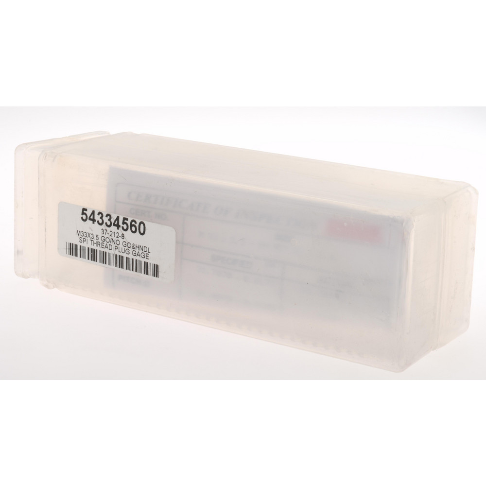 SPI - Plug Thread Gage: M33x3.5 Thread, 6H Class, Double End, Go & No ...