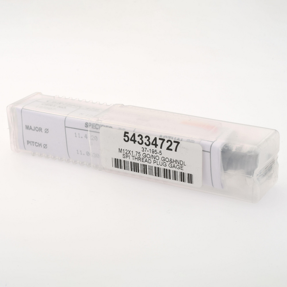 SPI - Plug Thread Gage: M12x1.75 Thread, 6H Class, Double End, Go & No ...