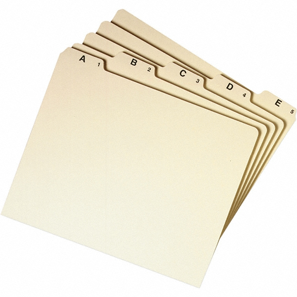 SMEAD - 8-1/2 x 11" 25 Tabs, Unpunched, Preprinted Numeric Divider ...