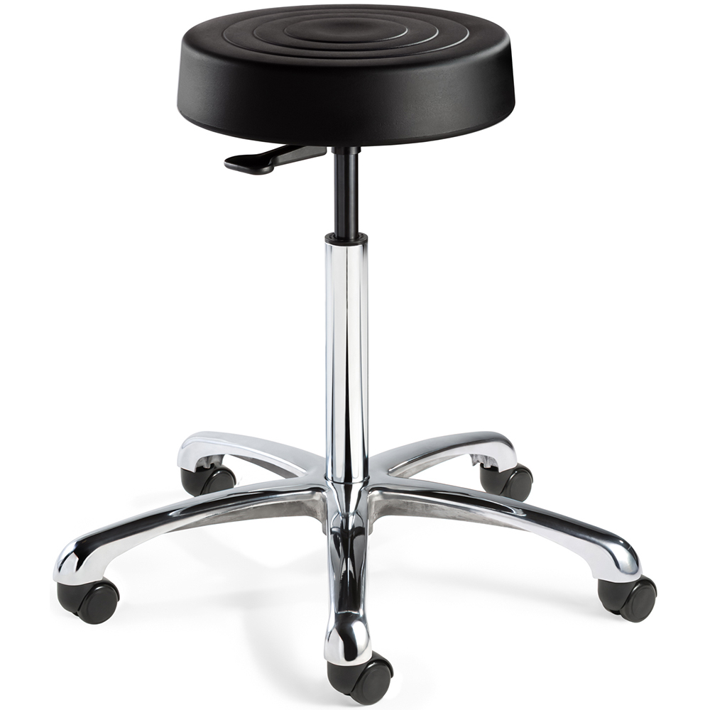 Bevco - Adjustable Height Swivel Stool: Polyurethane, 14" Seat Width ...