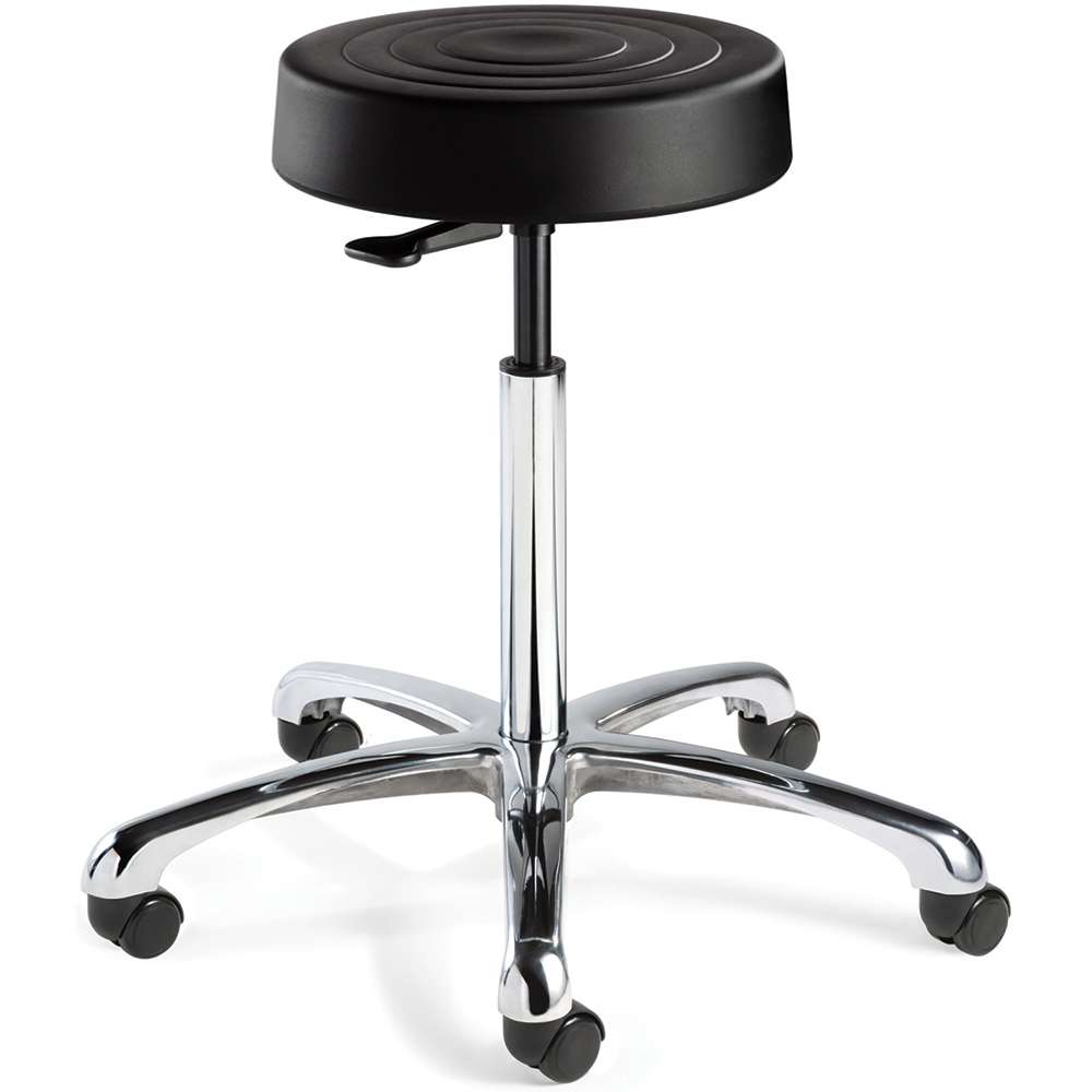 Bevco - Adjustable Height Swivel Stool: Polyurethane, 14" Seat Width ...