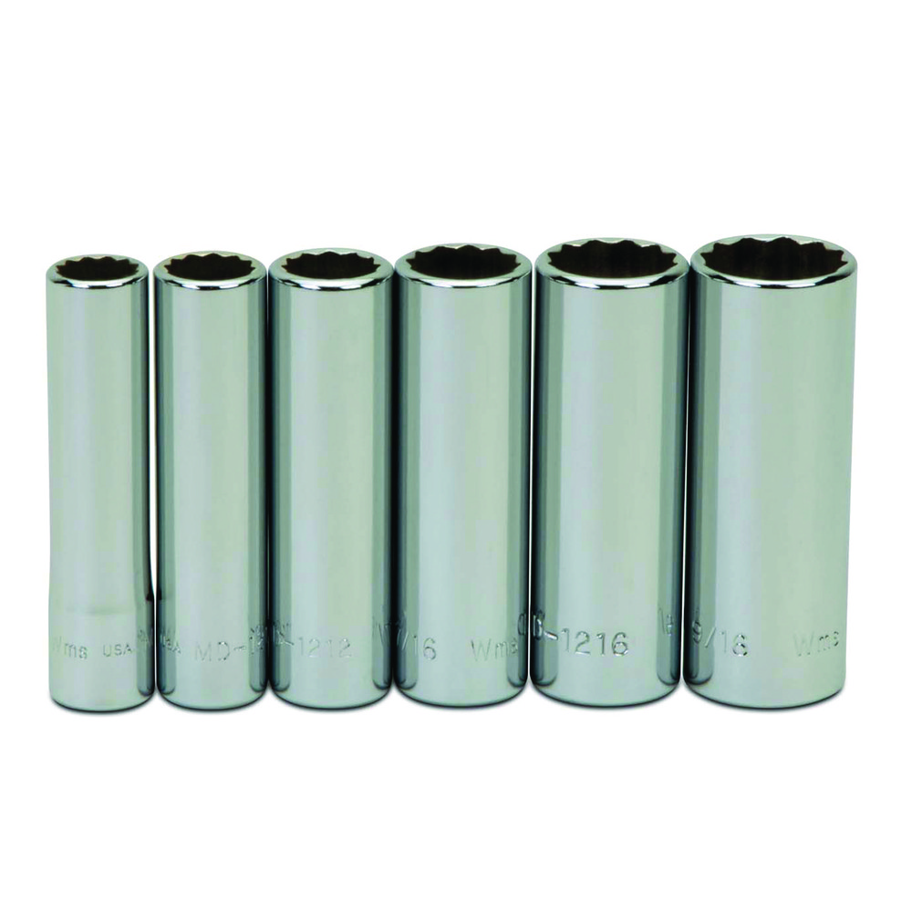 Williams - Socket Set: Deep, 6 Pc, 1/4" Drive | MSC Direct