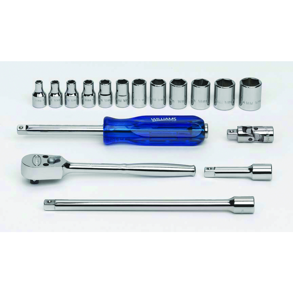Williams - Socket Set: Socket Set, 15 Pc, 1/4" Drive | MSC Direct