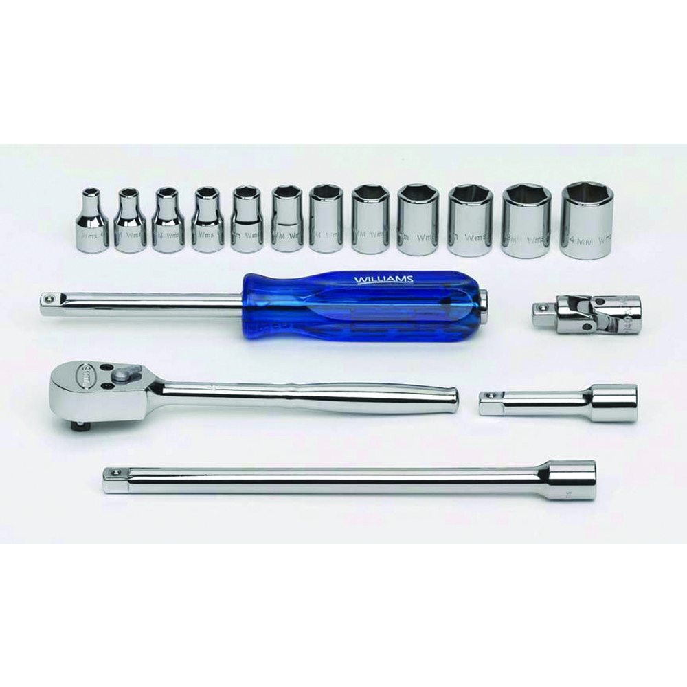 Williams - Socket Set: 17 Pc, 1/4" Drive | MSC Direct