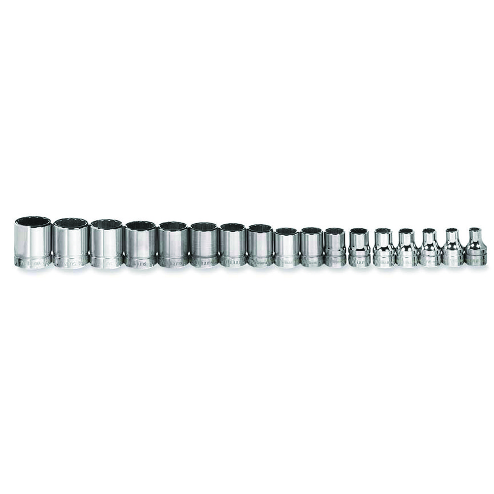 Williams - Socket Set: Socket Set, 12 Pc, 3/8" Drive | MSC Direct