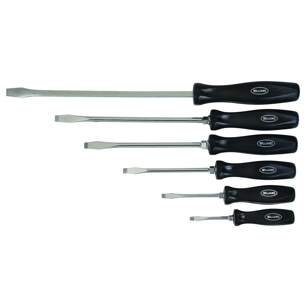 Williams - 6PC 6-1/8 - 17/13/16" SLOTTED SCREWDRIVER SET | MSC Direct