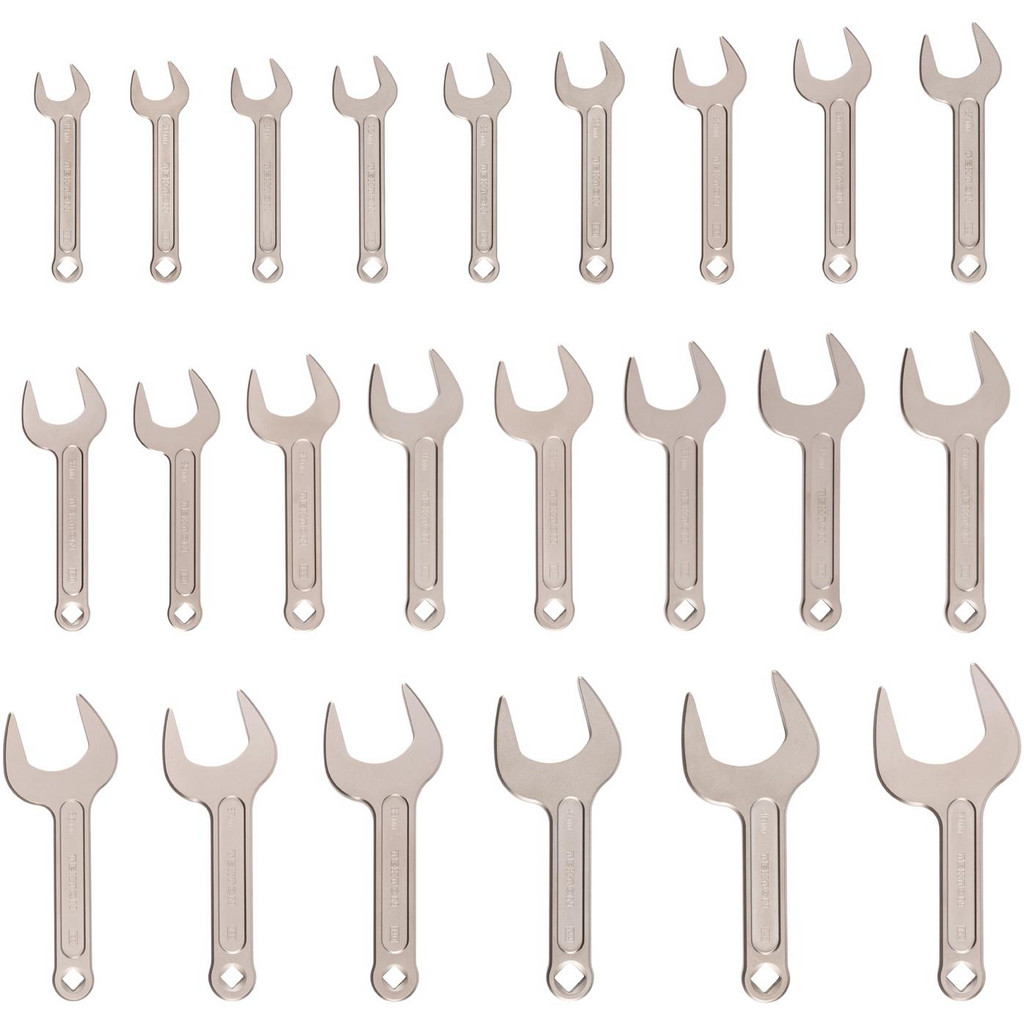 Tekton - Open End Wrench Set: 23 Pc, 19 to 38, 41, 46, 50 mm Wrench ...