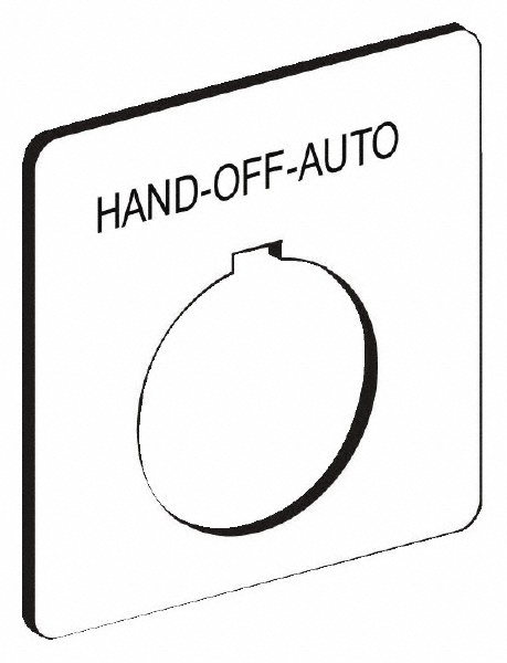 Schneider Electric - Square, Aluminum Legend Plate - Hand-Off-Auto ...