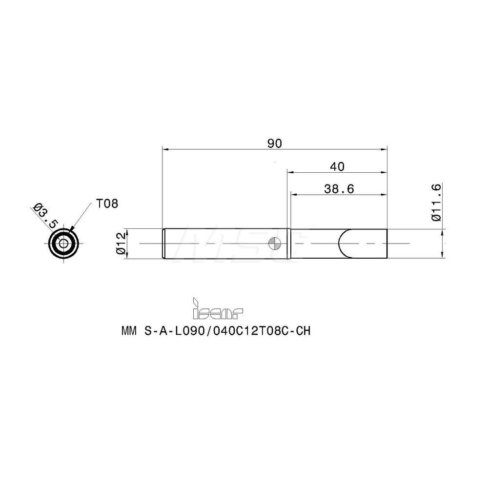 Iscar - Replaceable Tip Milling Shank: Series Multimaster, 40 mm ...