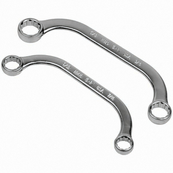 SK - 2 Piece, 7/16 x 1/2 to 9/16 x 5/8", Half Moon Wrench Set ...