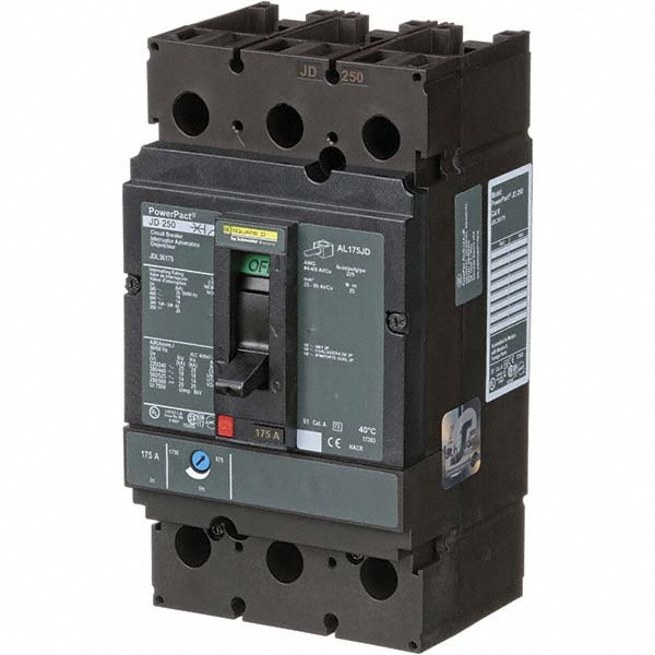 Square D - 175 Amp, 250 VDC, 600 VAC, 3 Pole, Panel Mount Molded Case ...