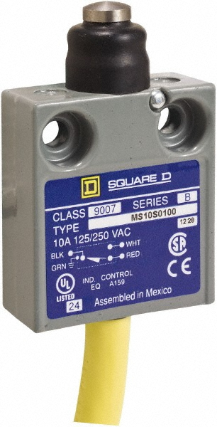 Square D - General Purpose Limit Switch: SPDT, NC, Plunger, Top | MSC ...