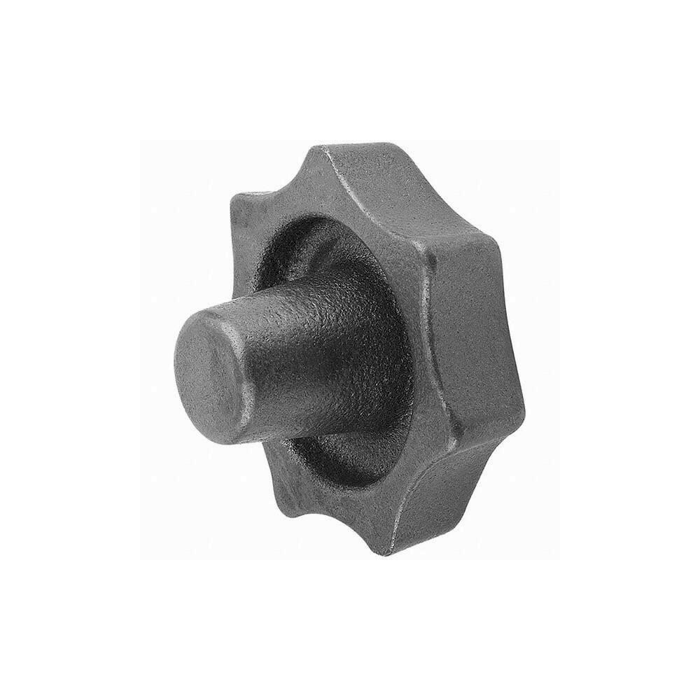 KIPP - Star Knob: 80.00 mm Head Dia, 7-Point, Cast Iron, Gray | MSC Direct