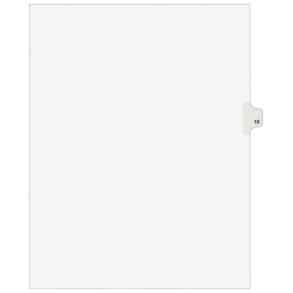 AVERY - 11 x 8 1/2" 10" Label, 1 Tabs, Unpunched, Preprinted Divider ...