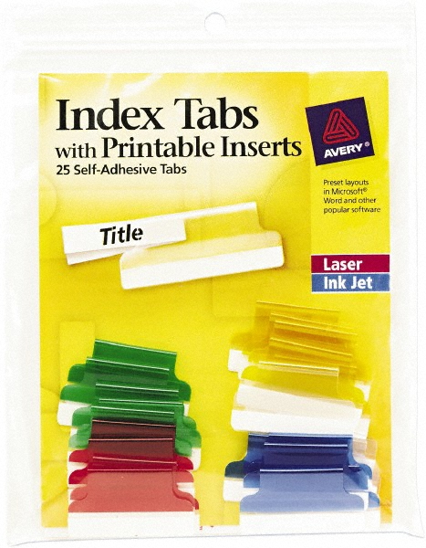 AVERY 1 25 Tabs Self Adhesive Printable Hanging File Folder Tabs 