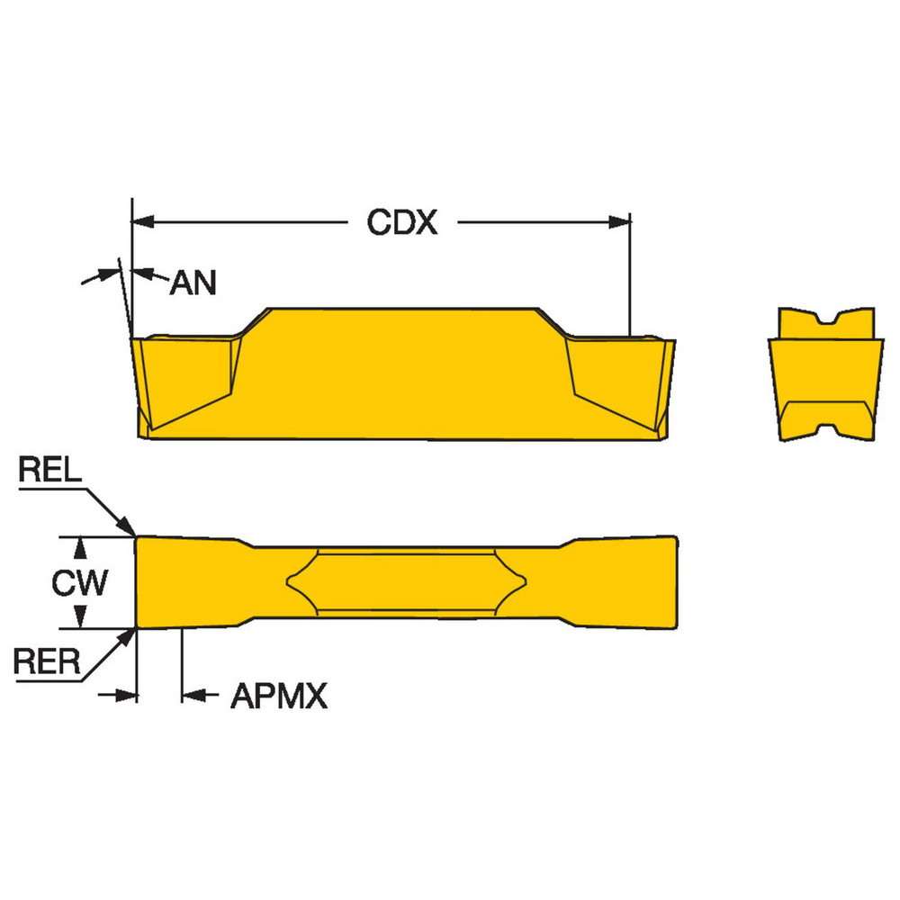 Sandvik Coromant - Grooving Insert: N123H204000004-TM 4325, Carbide ...