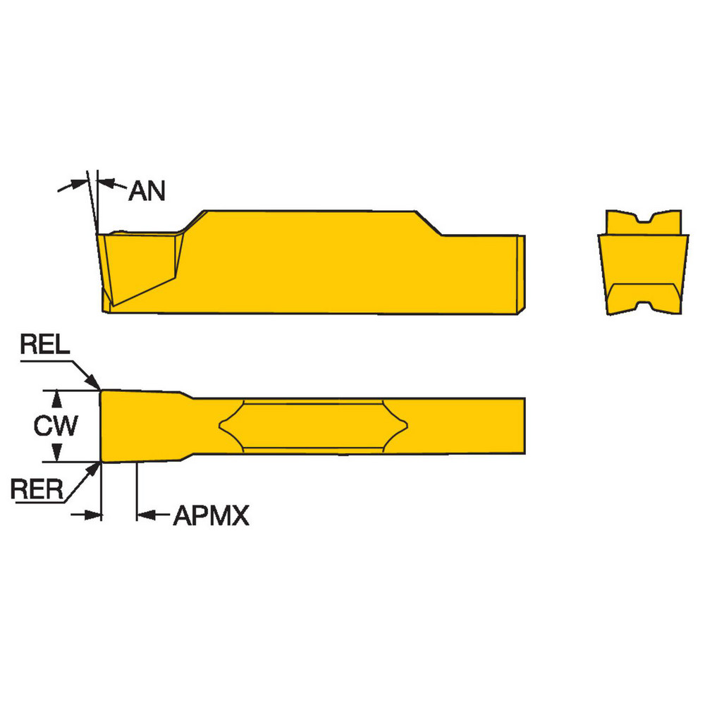 Sandvik Coromant - Grooving Insert: N123G103000003TF 1125, Carbide ...