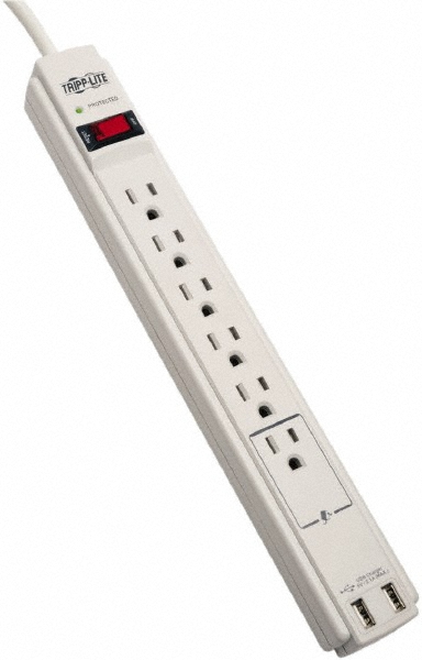 Tripp-Lite - 6 Outlets, 120 VAC15 Amps, 6' Cord, Power Outlet Strip ...