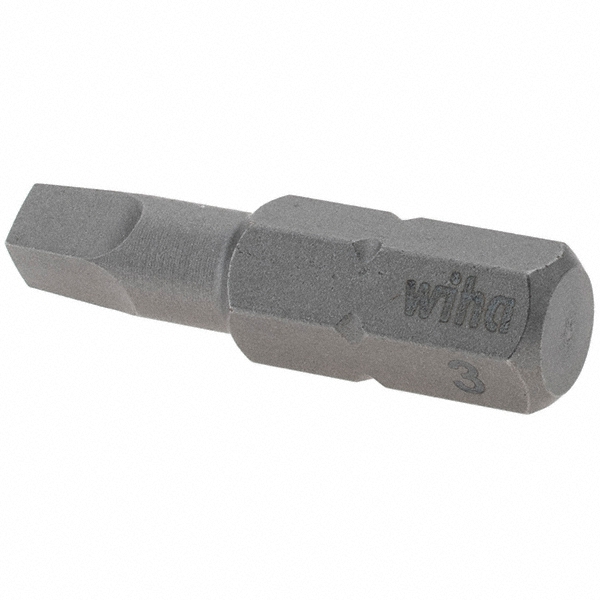 Wiha - 1/4" Hex Drive #3 Square Point Insert Square Bit - 54778329 ...
