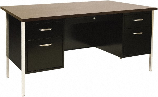 Sandusky Atlantic - Steel Double Pedestal Desk with Center Drawer ...