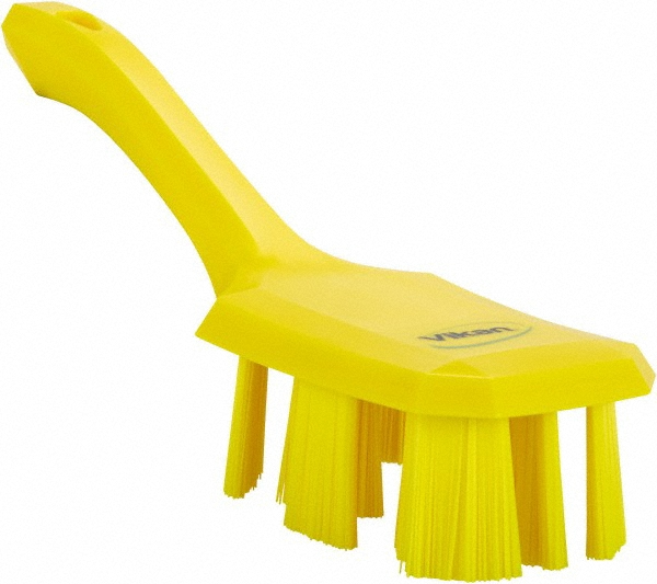Vikan - UST Hand Brush w/short handle, 10.2", Stiff, Yellow | MSC Direct