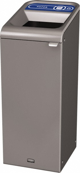 Rubbermaid - Decorative Indoor Waste Receptacle: 15 gal, Rectangle ...