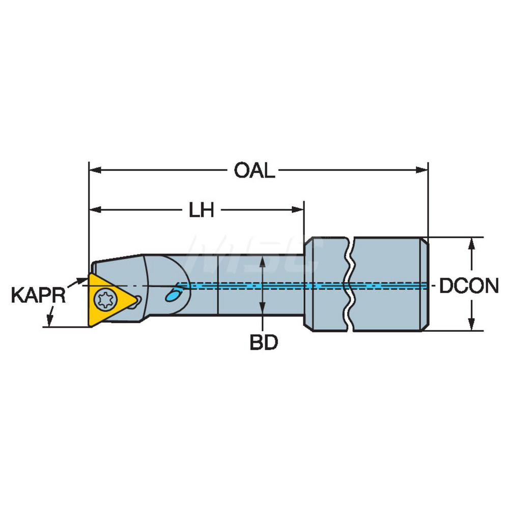 Sandvik Coromant - Boring Bar: 5.00 mm Min Bore, 25.00 mm Max Depth ...