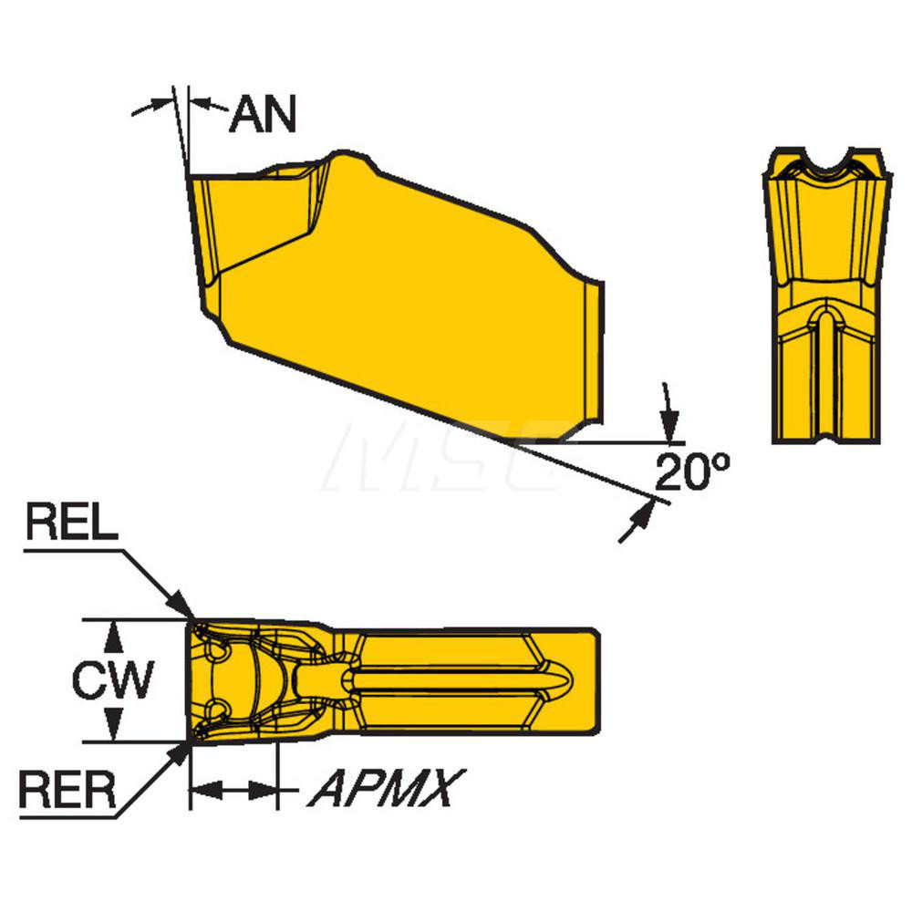 Sandvik Coromant - Turning Insert: QD-NH0400-0004-TF 1105, Carbide ...