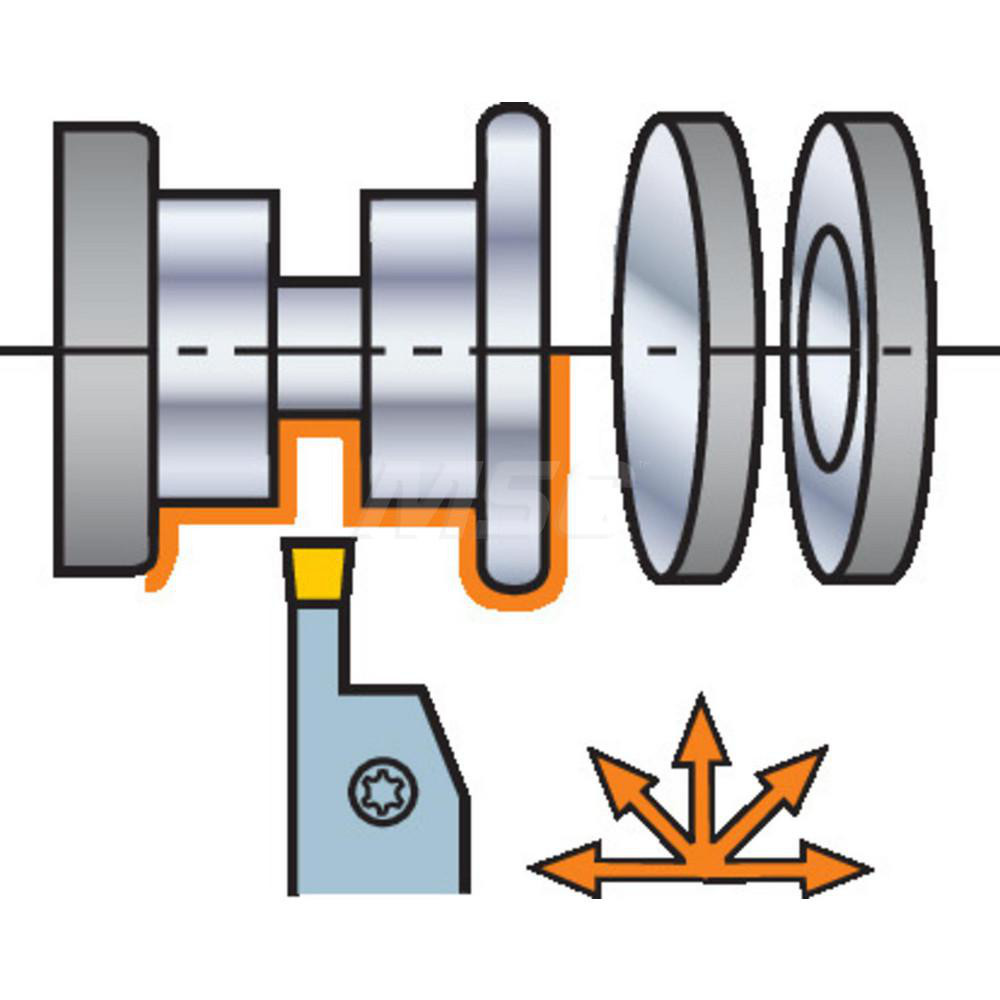 Sandvik Coromant - Indexable Grooving Toolholder: QD-RFH1300-16A ...