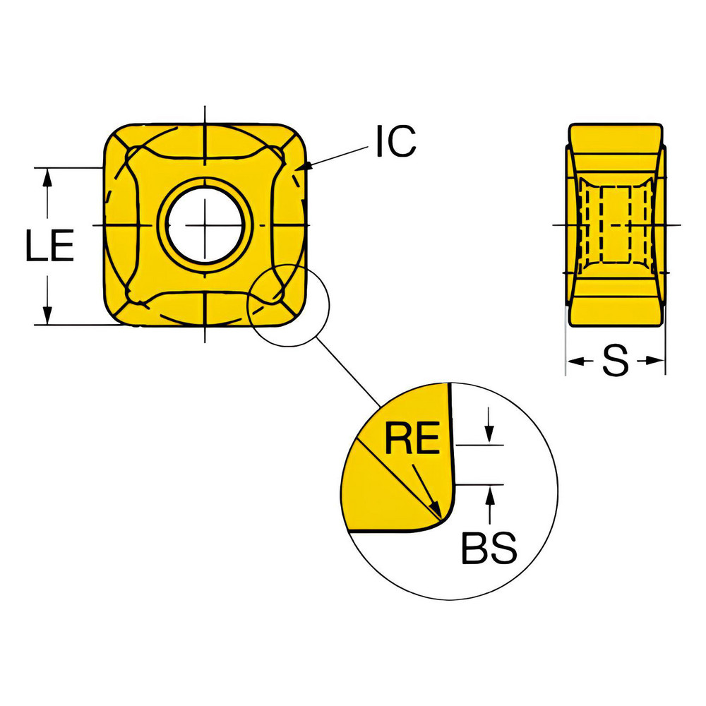 Sandvik Coromant - Milling Insert: ANSI N331.1D-136512M-PM 3330, ISO ...
