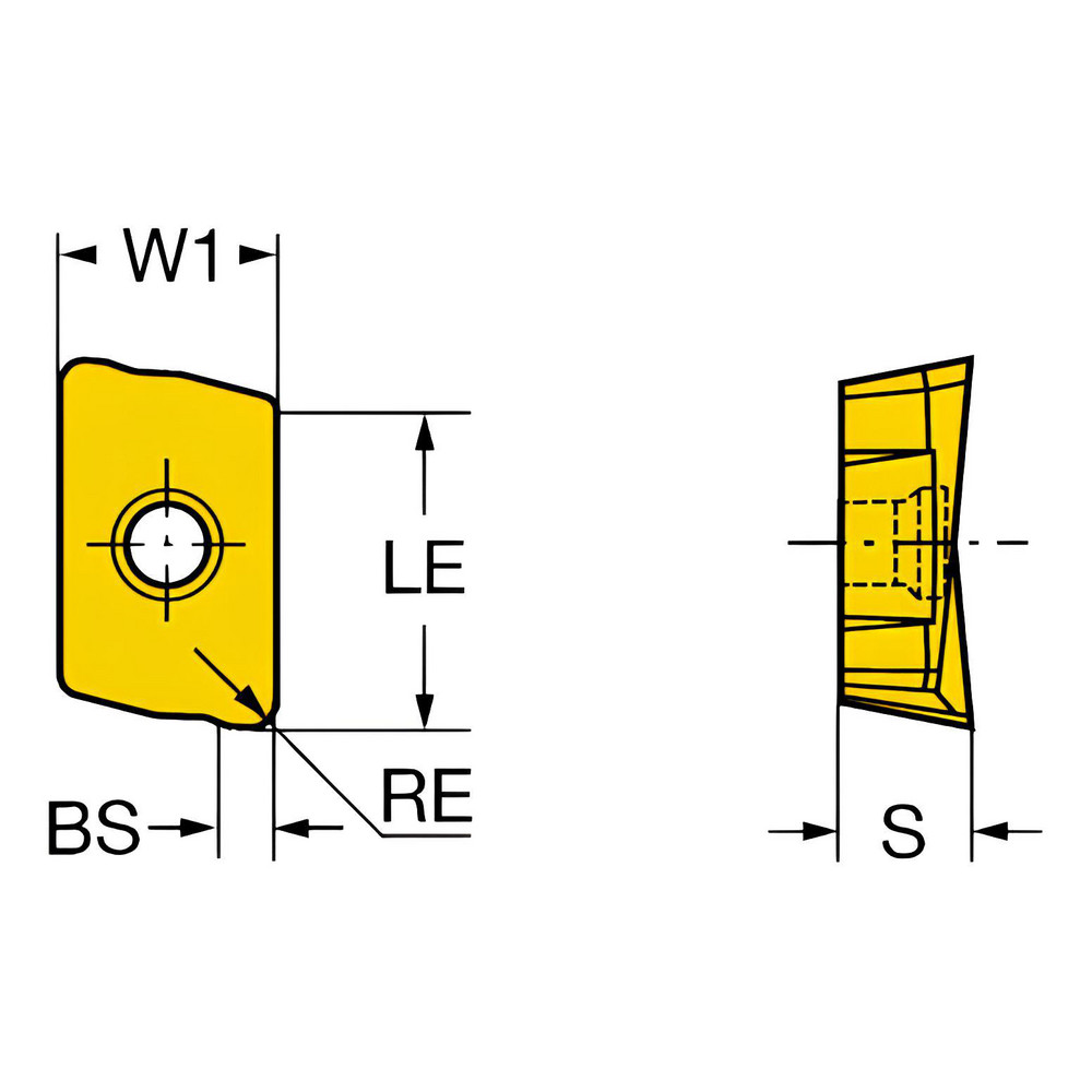 Sandvik Coromant - Milling Insert: ANSI R390-18 06 31H-KL 3040, ISO ...