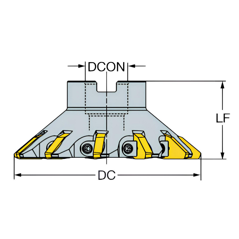 Sandvik Coromant - Indexable Slotting Cutter: 90.00 mm Cutter Dia ...