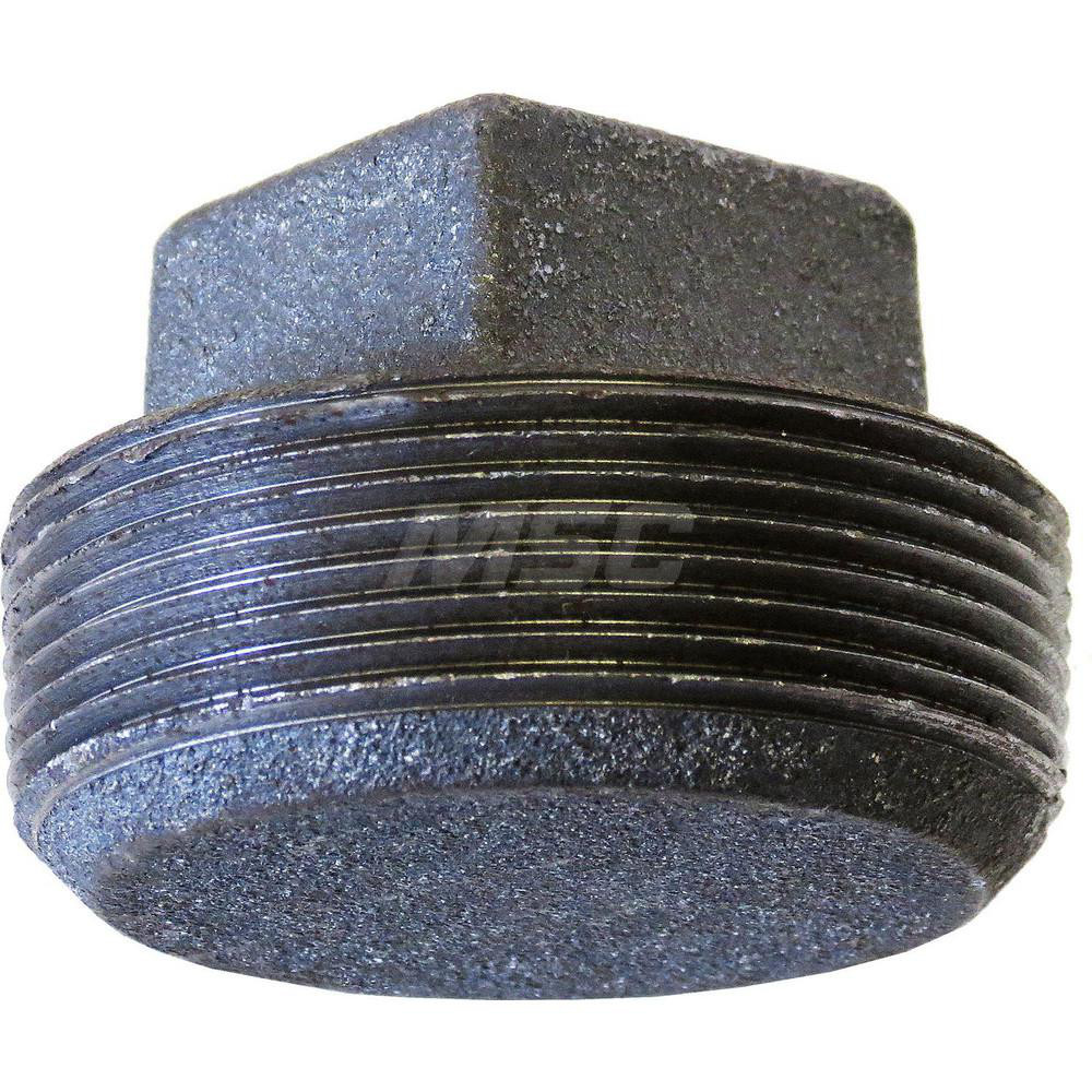Anvil - Black Square Plug: 2-1/2", 125 psi, Thread x Thread | MSC Direct